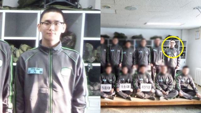 Photos of SHINee KEY at the Military Training Center!