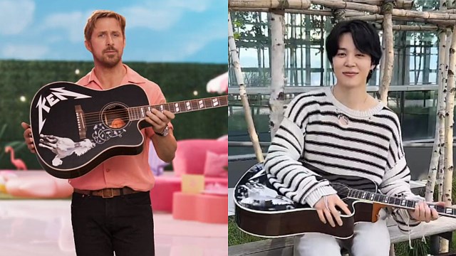 VIDEO: JIMIN Receives Ken's Guitar from Ryan Gosling & Replies to His ...