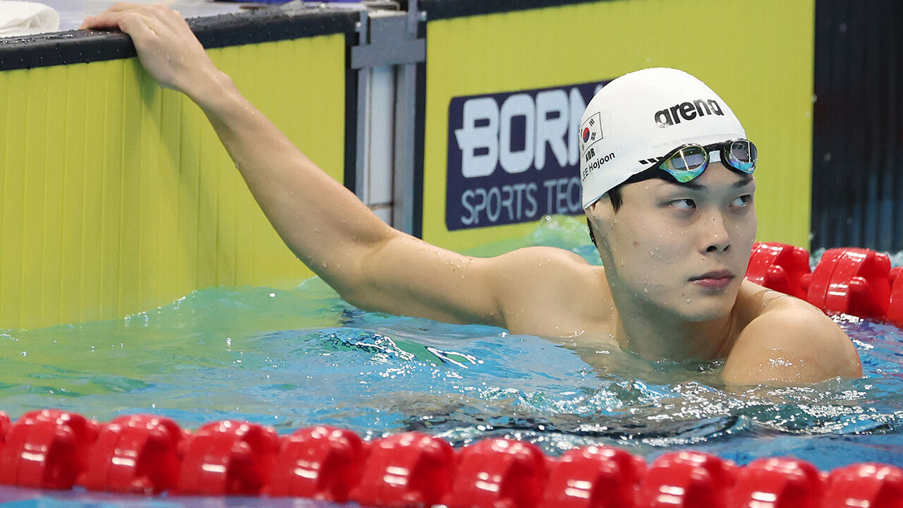 아시안게임 자유형 200m 예선 황선우 3조 · 판잔러 4조 · 이호준 5조