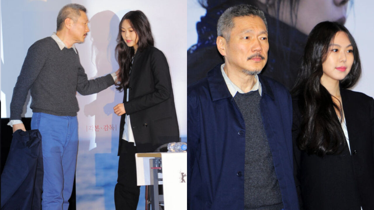 '64' Hong Sang-soo Shows Affection for '42' Kim Min-hee at Berlin International Film Festival