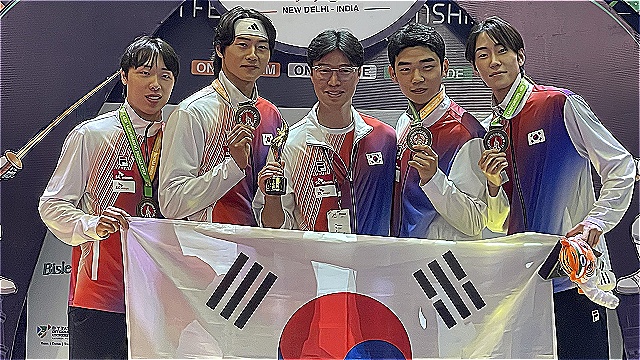 South Korea Wins Men's Sabre Team Gold at Asian Fencing Championships ...