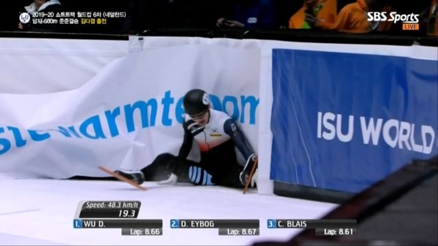 ISU 쇼트트랙 : 쇼트트랙 소식 : [영상] 김다겸, 월드컵 6차대회 남자 500M 준준결승서 아쉽게 탈락 : SBS