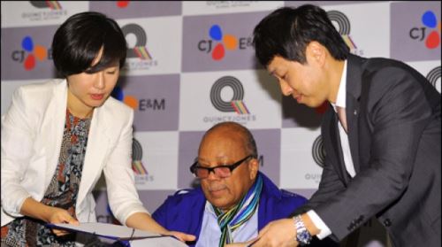 [E!포토]퀸시 존스, CJ E&M과 뮤직 파트너십 MOU 체결