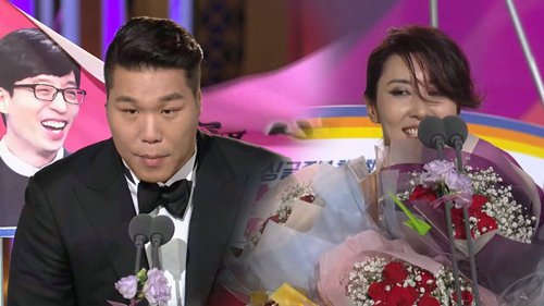 2015 SAF 연예대상 : 연예대상 소식 : [SAF 연예대상] 서장훈-김완선 버라이어티 부문 신인상 '예능 늦둥이의 반란' : SBS