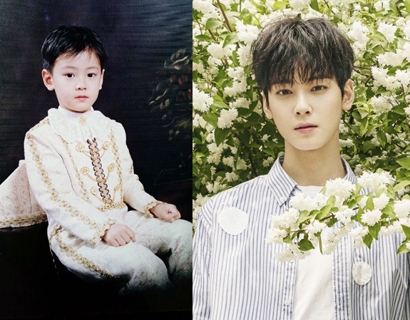 아스트로 차은우 어린 시절 사진 공개 모태 꽃미남 입증