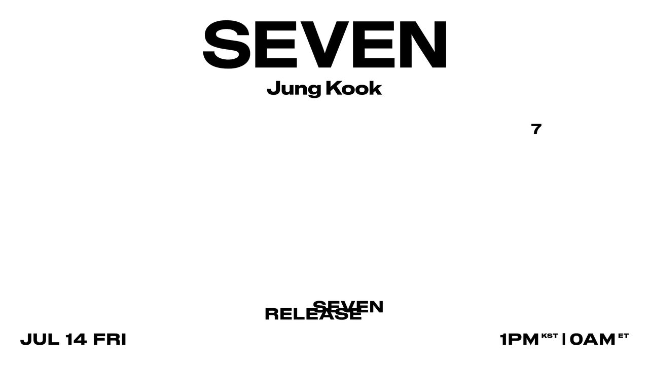 방탄소년단 정국 드디어 솔로 출격…내달 14일 싱글 세븐 발매