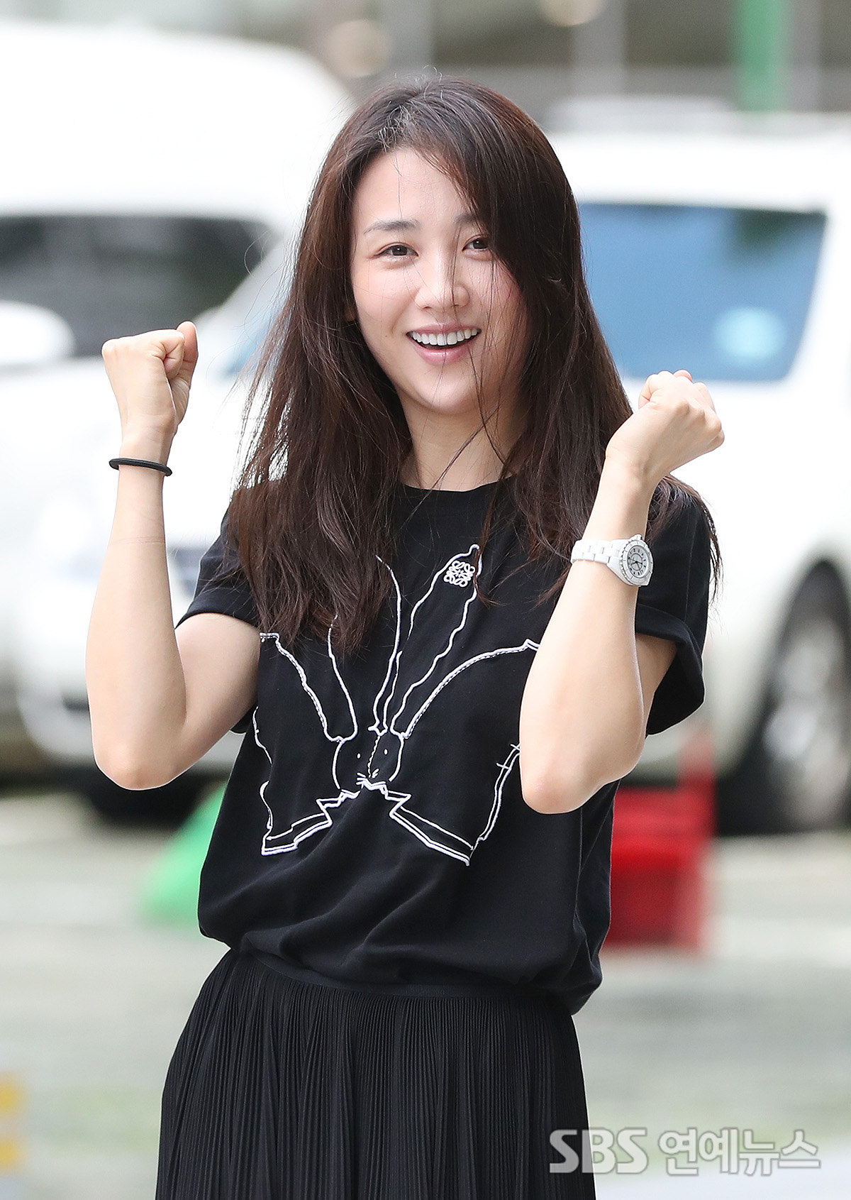 [E포토] 박하선, '오늘도 화이팅 하세요'