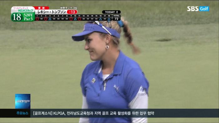 SBS 스포츠 골프 뉴스 : 전체뉴스 : [JLPGA] '세계 3위' 렉시 톰슨, 독주 ... 이보미-김하늘 등 '태극낭자' 톱텐 점령 : SBS