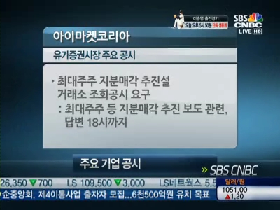 [공시]아이마켓코리아, GS, 경남제약, 코데즈컴바인 外 - SBS Biz