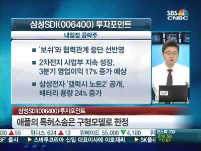 [내일장 공략주]사파이어테크놀로지, 삼성SDI - SBS Biz