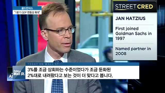 [CNBC] 골드만삭스 "1분기 GDP, 변동성 확대 예상" - SBS Biz