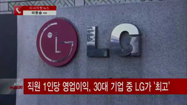 30대 기업 직원 1인당 영업이익, 가장 많은 곳은 'LG' - SBS Biz