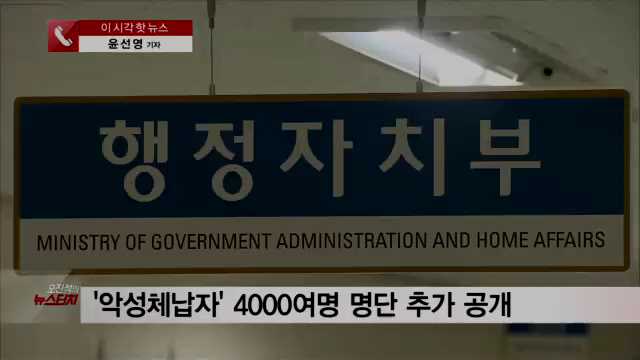 악성 체납자 4000여 명 명단 공개됐다 - SBS Biz