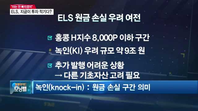 'ELS 투자' 지금 빨간불일까 파란불일까 - SBS Biz